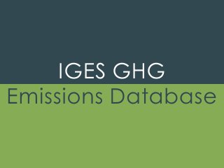 IGES NDC Database